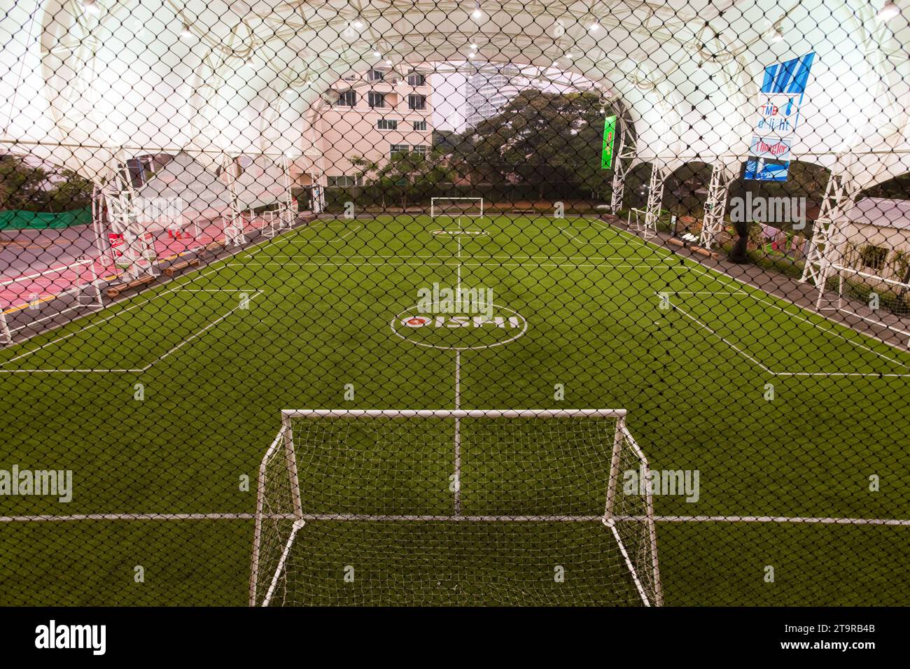 Bangkok, Thailand - March 19, 2010:Oishi futsal field located in the ...