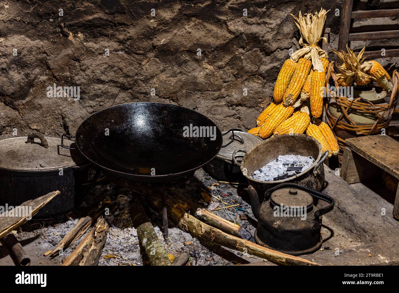 Inside a Farm Kitchen at Ban Gioc in vietnam Stock Photo - Alamy