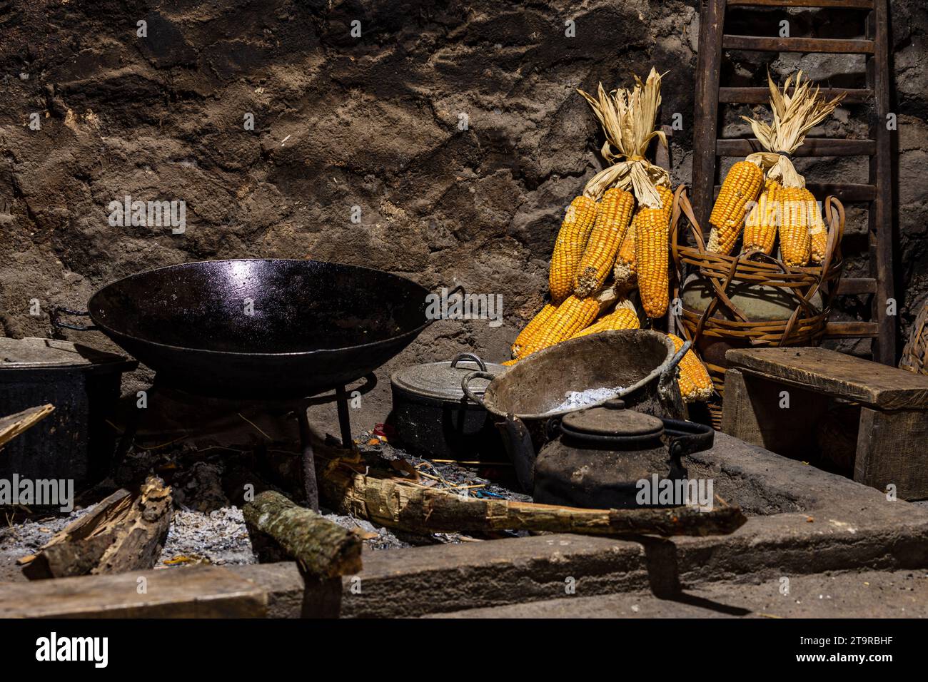 Inside a Farm Kitchen at Ban Gioc in vietnam Stock Photo - Alamy