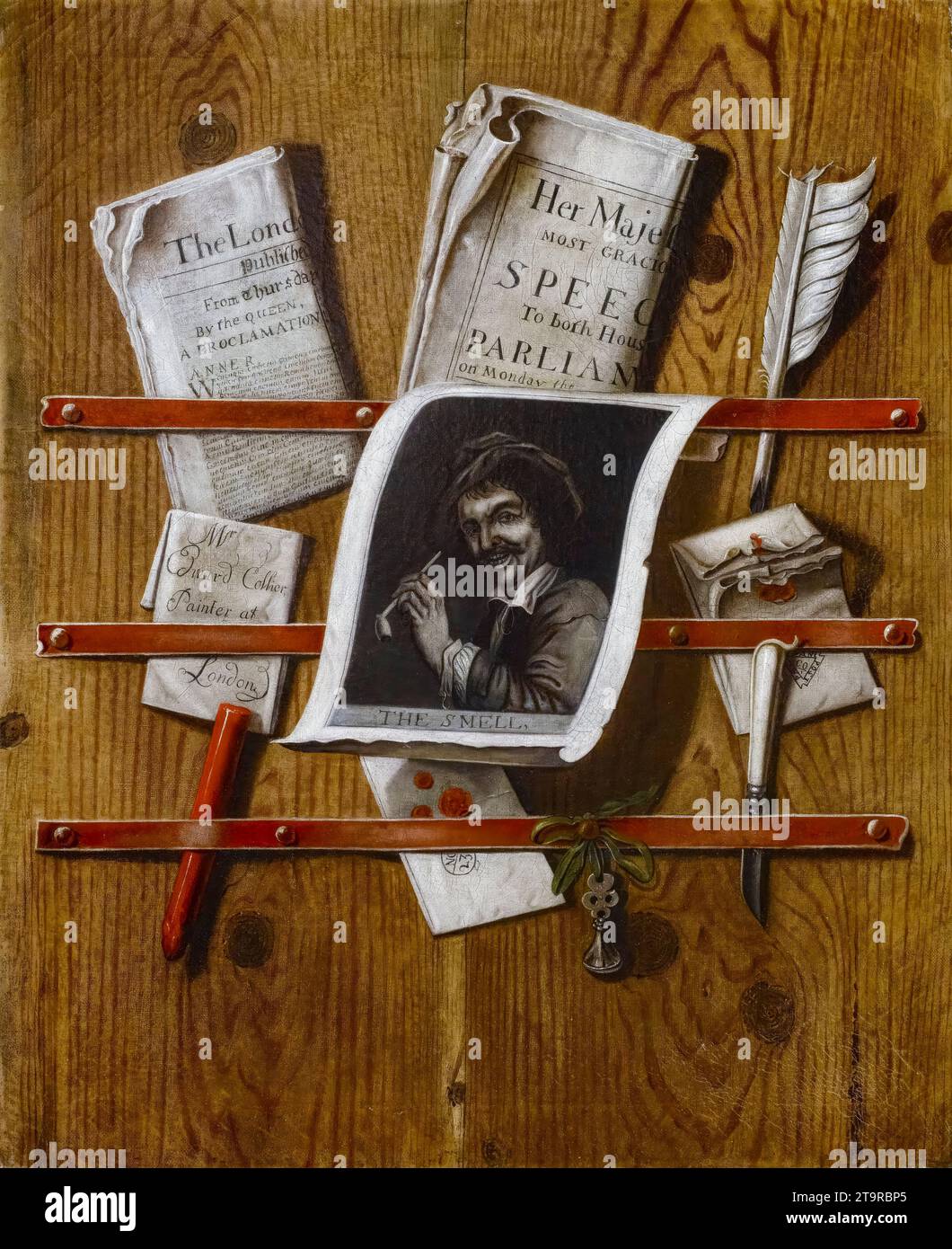 Evert Collier, The Smell, still life painting in oil on canvas, 1701 ...