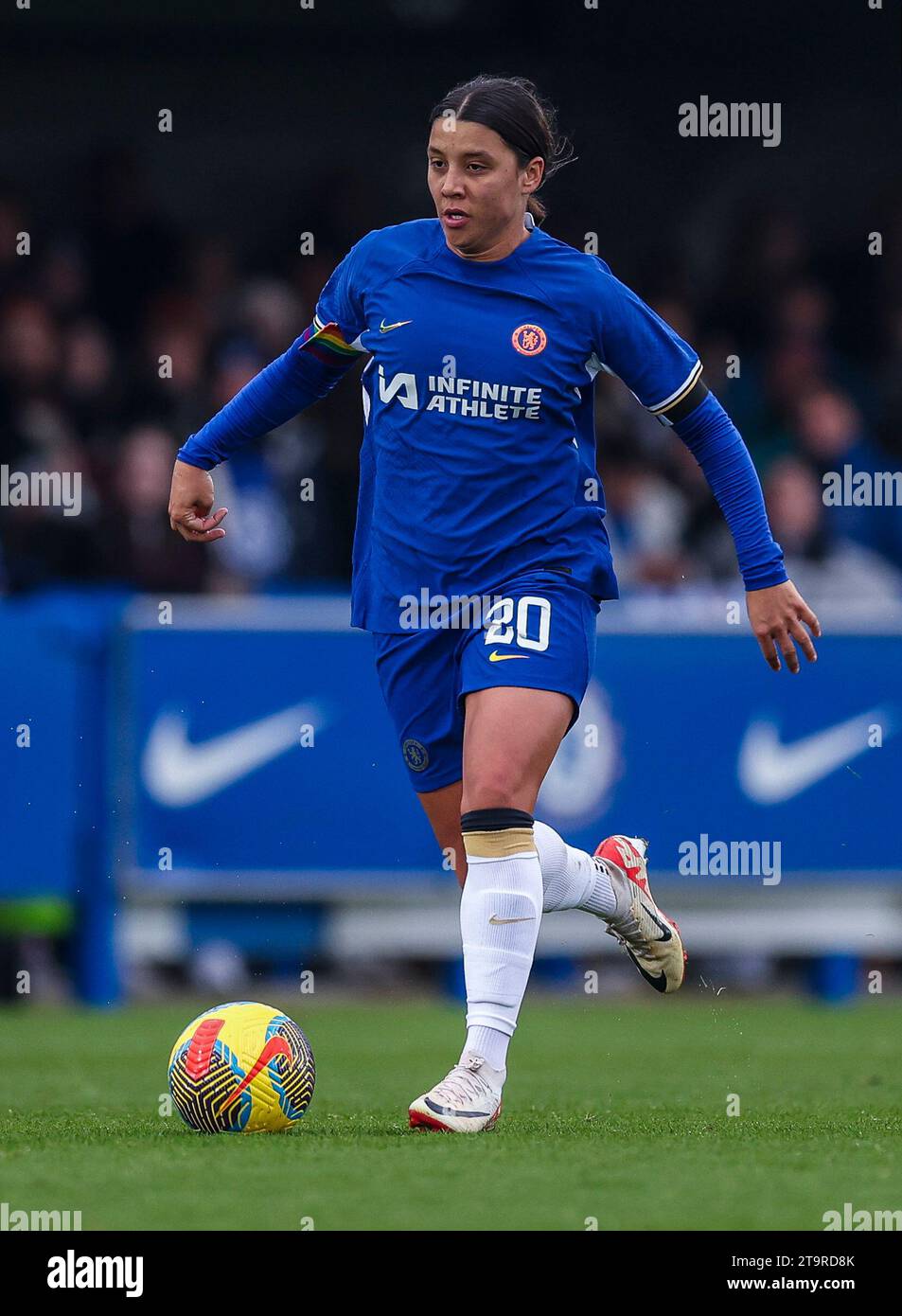 Chelsea's Sam Kerr in action during the Barclays Women's Super League ...