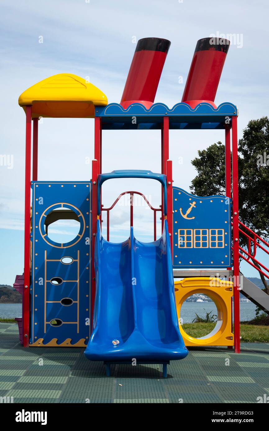 Childrens playground red ship hi-res stock photography and images - Alamy