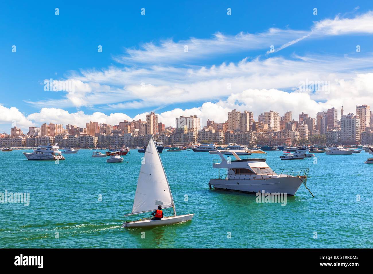 Aerial view alexandria harbour hi-res stock photography and images - Alamy