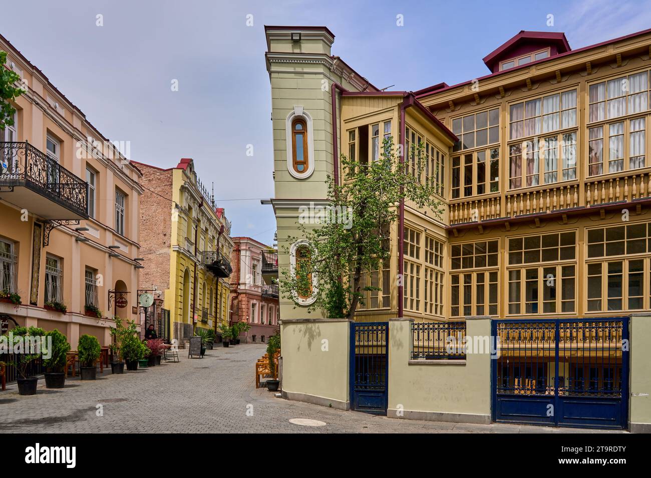 Renovierte Häuser in der Beglar Akhospireli Straße, Altstadt, Stadtteil ...