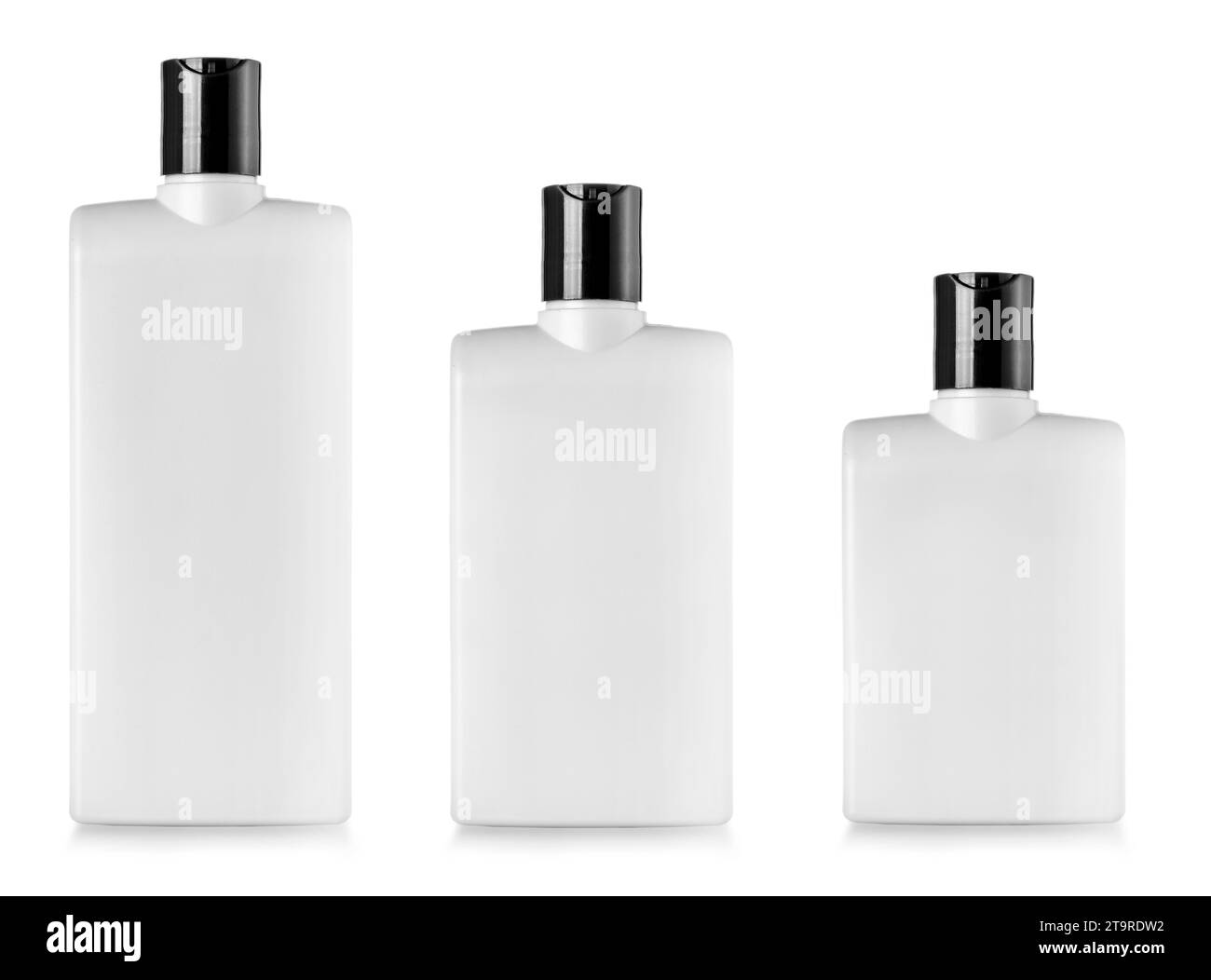 The set of white bottles isolated on white background Stock Photo - Alamy