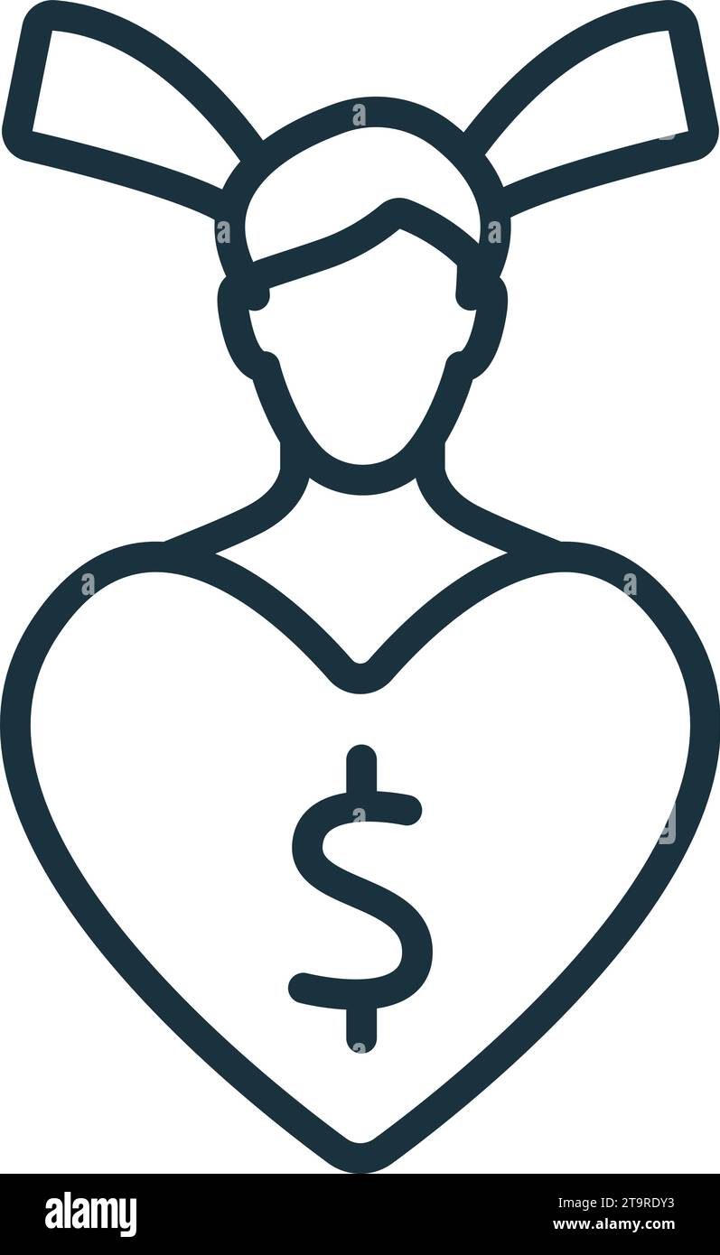 Children's charity outline icon. Monochrome simple sign from charity ...