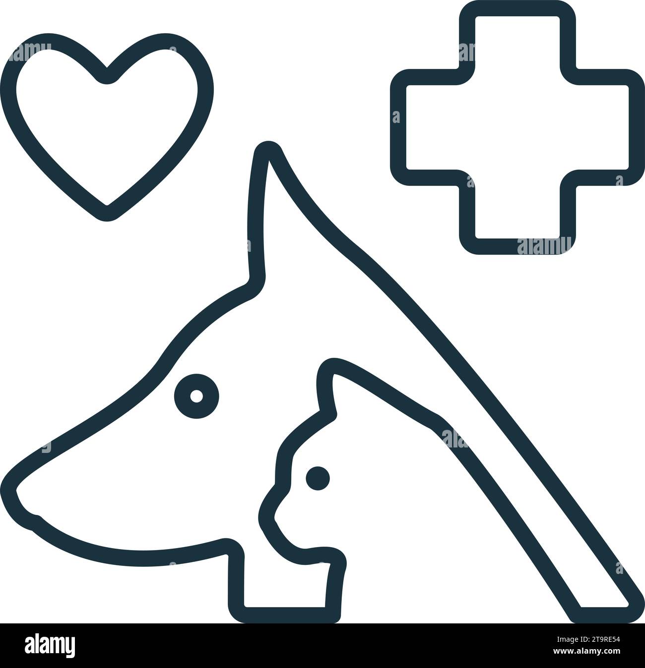 Animal rescue outline icon. Monochrome simple sign from charity and non ...