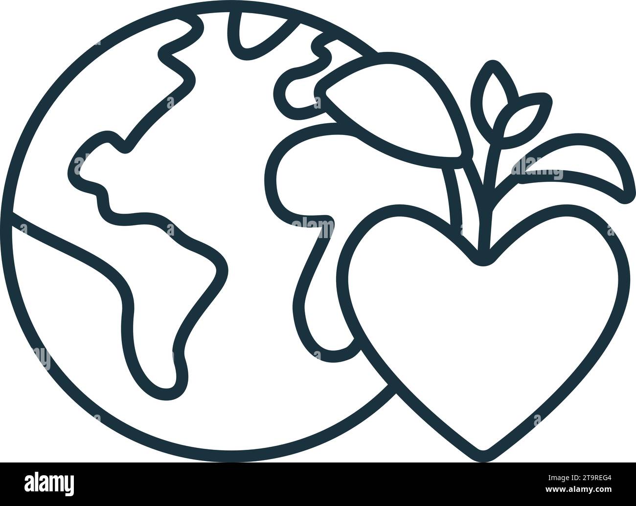 Environmental conservation outline icon. Monochrome simple sign from ...