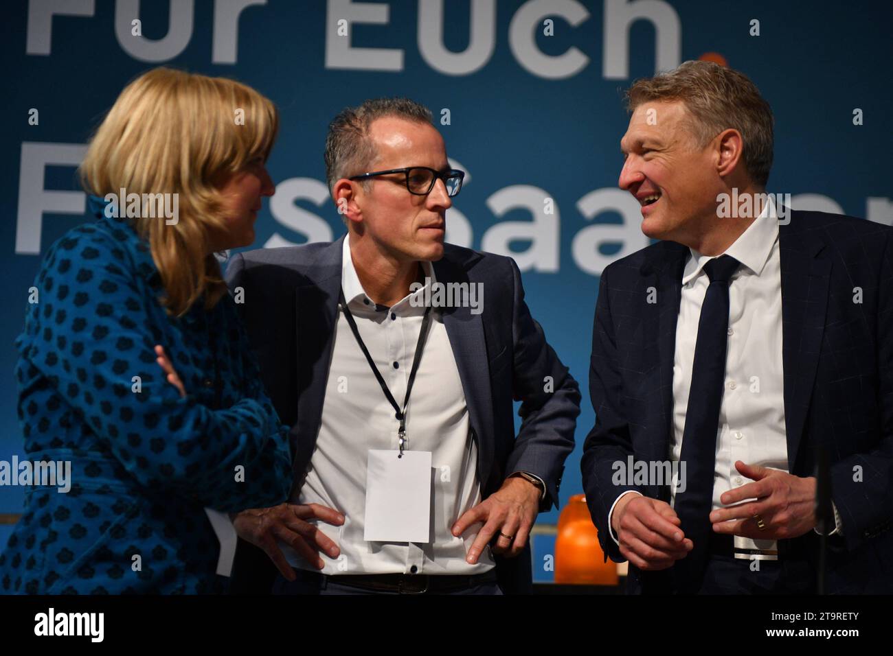 Jutta Schmidt-Lang, Generalsekretär Frank Wagner und Landeschef Stephan ...