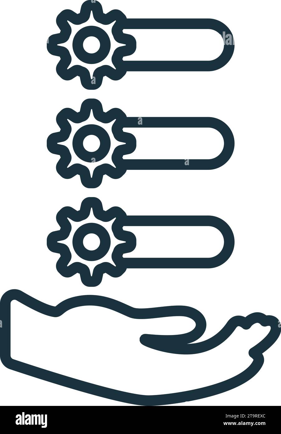 Skills outline icon. Monochrome simple sign from freelance collection ...