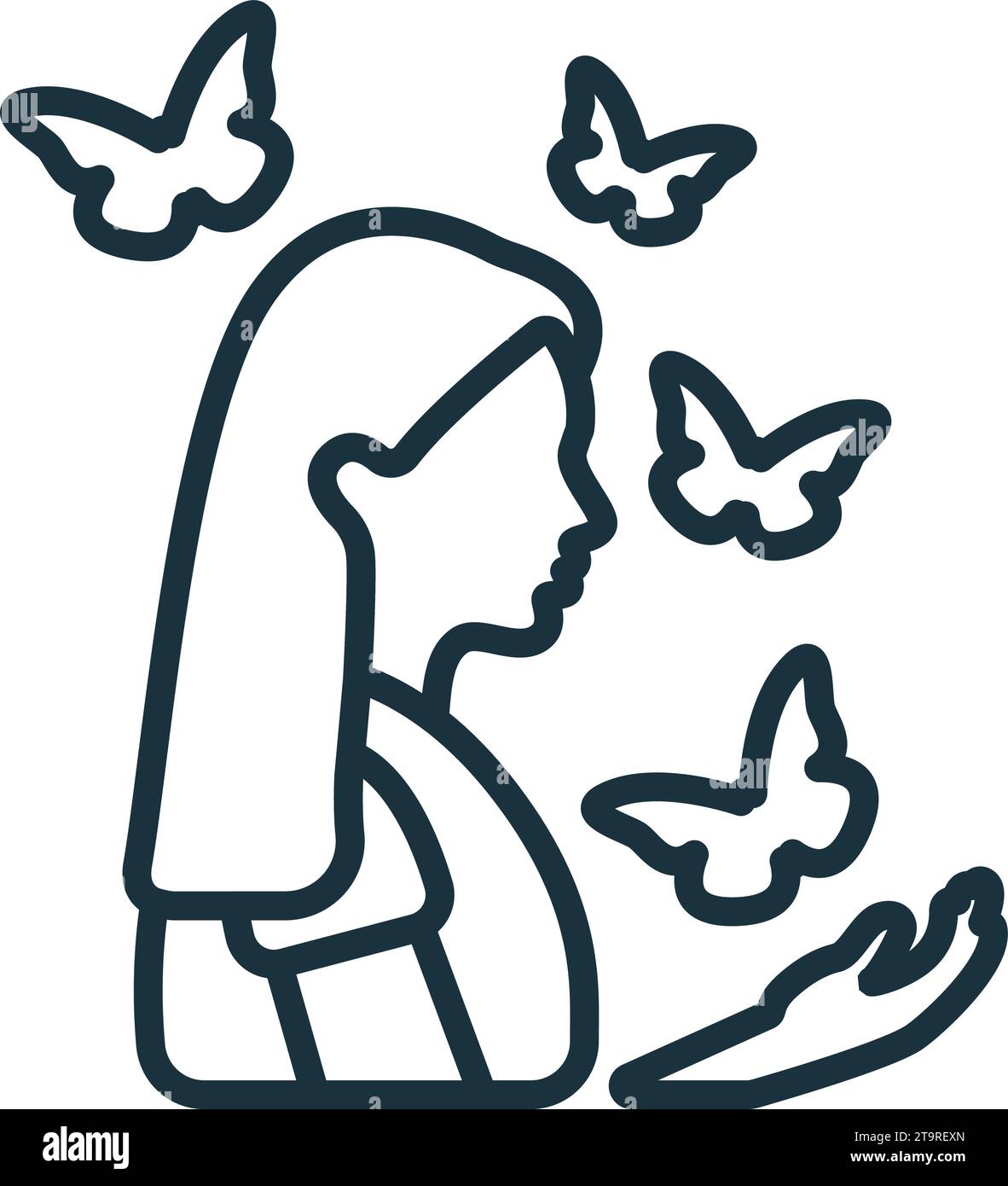 Inspiration outline icon. Monochrome simple sign from freelance ...