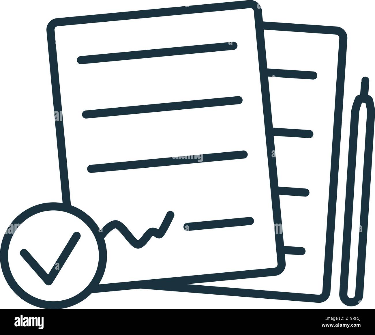 Proposal outline icon. Monochrome simple sign from freelance collection ...