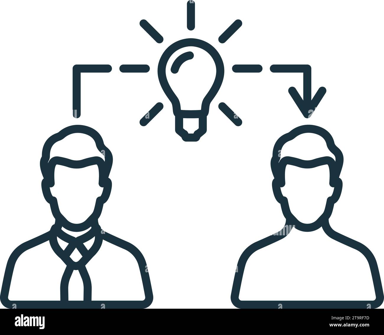 Coaching outline icon. Monochrome simple sign from freelance collection ...