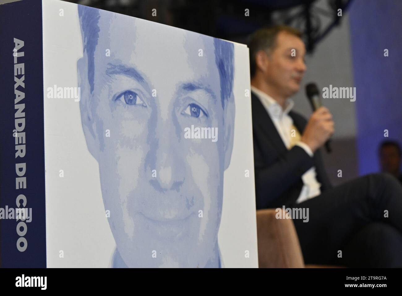 Prime Minister Alexander De Croo pictured during the book presentation ...