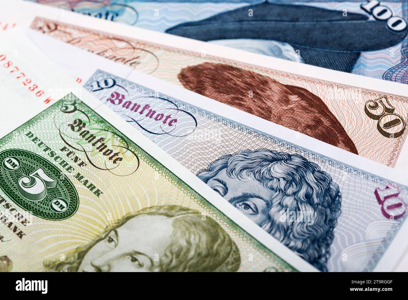 Old Western Germany money - Mark a business background Stock Photo - Alamy