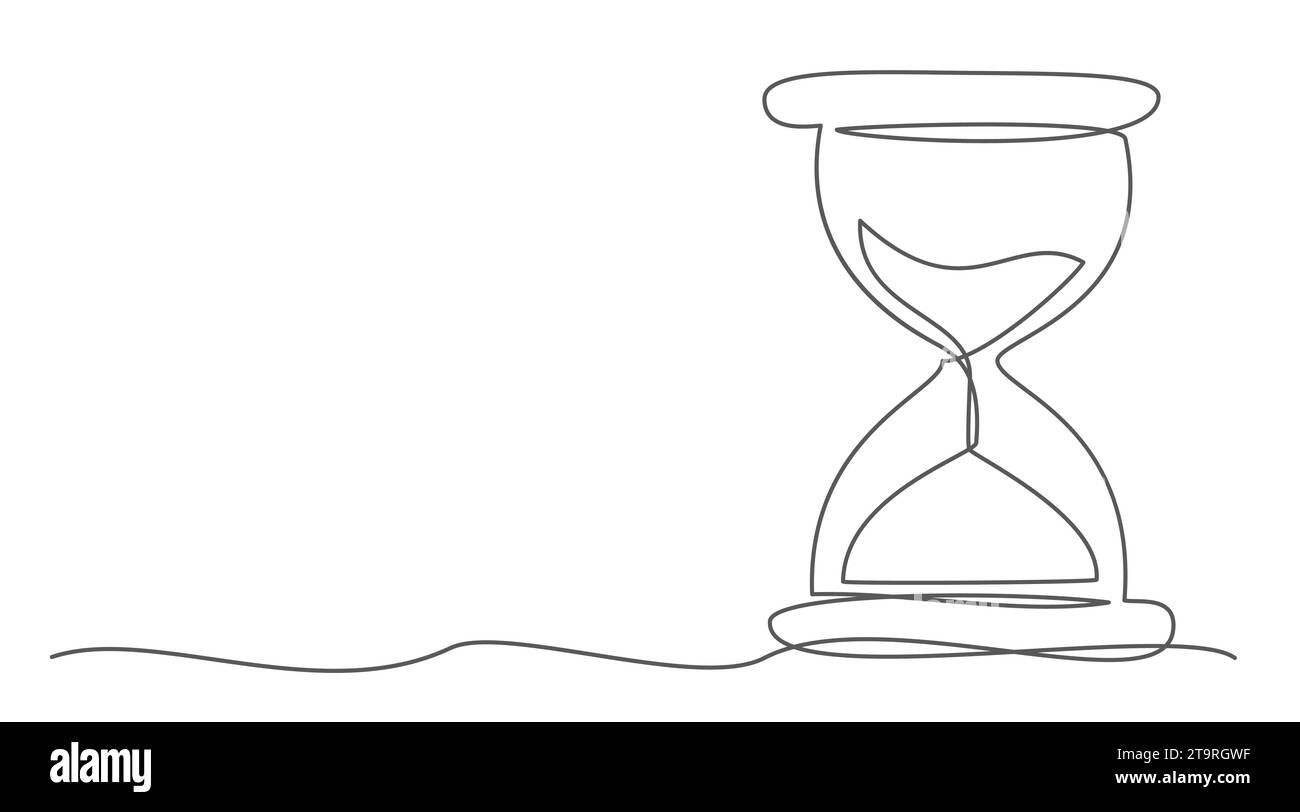 Sand timer illustration line drawing Cut Out Stock Images & Pictures ...
