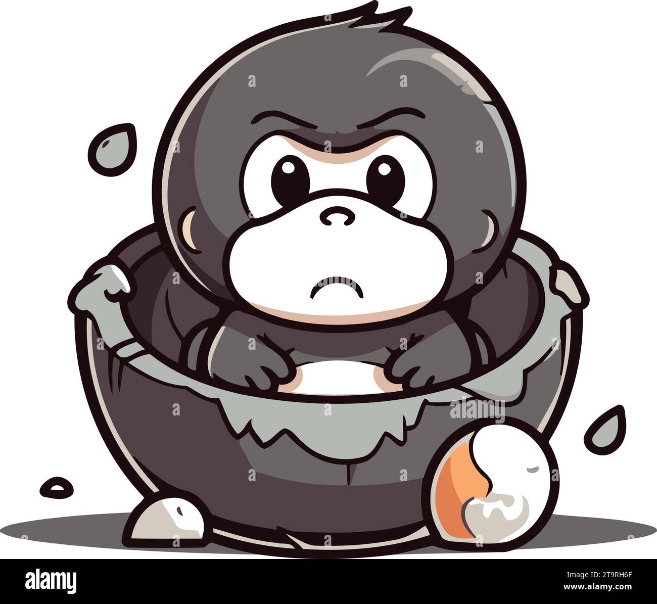 Sad monkey Stock Vector Images - Alamy