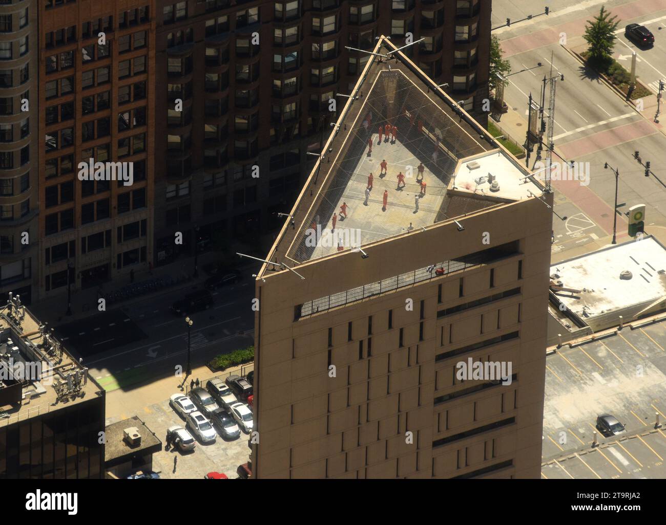 Chicago, USA - June 04, 2018: Top view on the Metropolitan Correctional ...