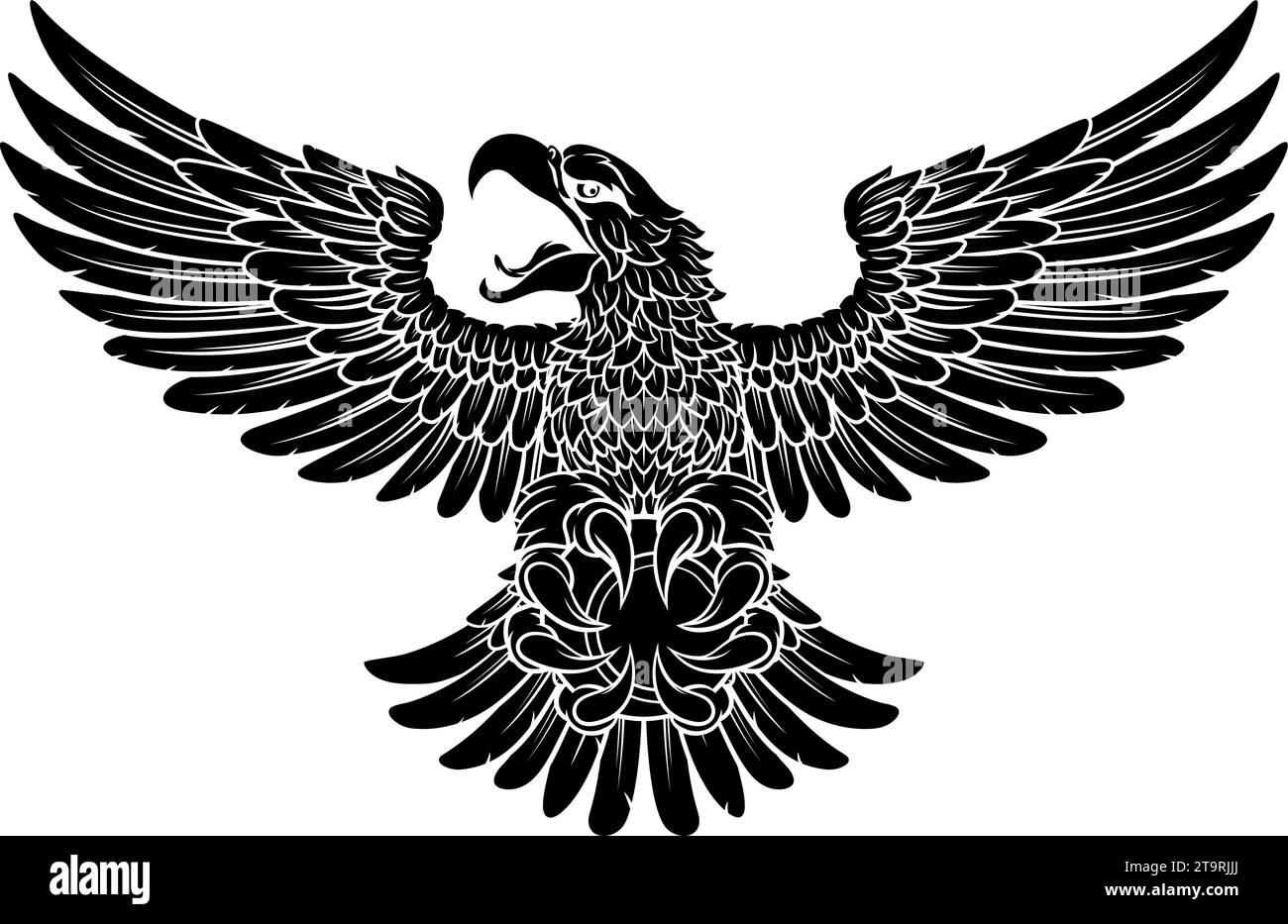 Bald Eagle Hawk Flying Tennis Ball Claw Mascot Stock Vector Image & Art ...