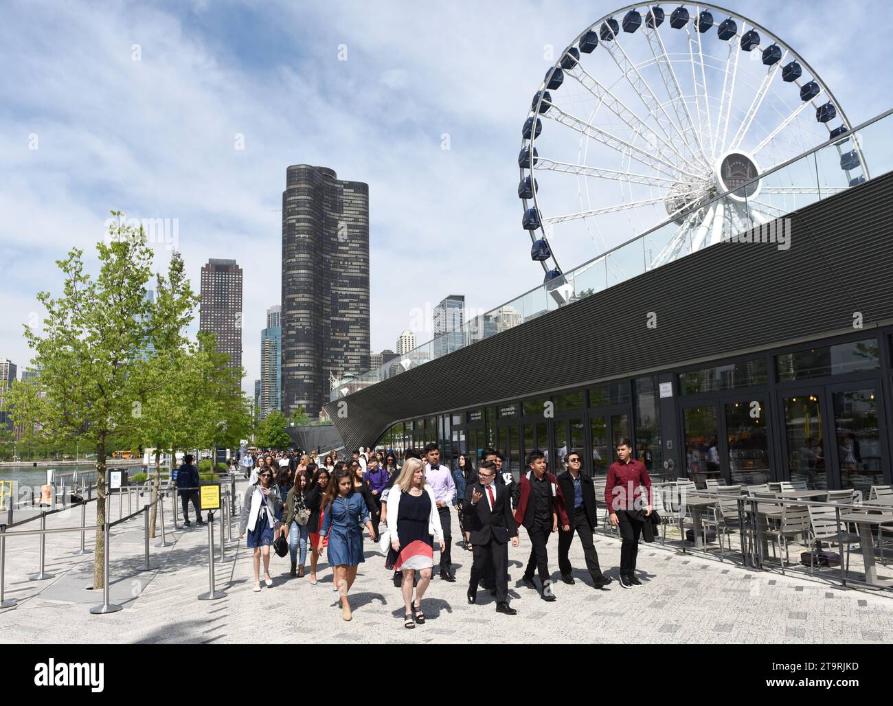 Chicago, Illinois, USA - June 06, 2018: People on Navy Pier in Chicago ...