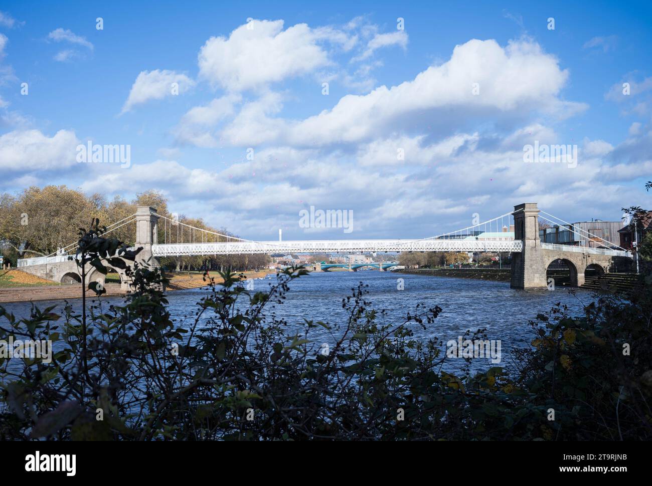 The Old Trent Bridge in Nottingham, United Kingdom with the River Trent ...