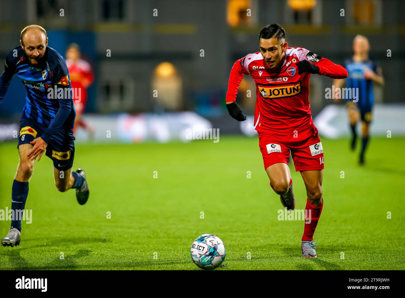 Bærum, Norway, 26th November 2023. Sandefjord's Danilo Al-Saed on the ...