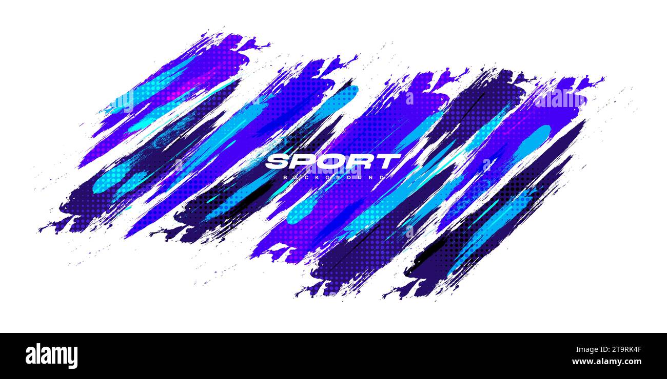 Abstract and Colorful Brush Background with Halftone Effect. Brush ...