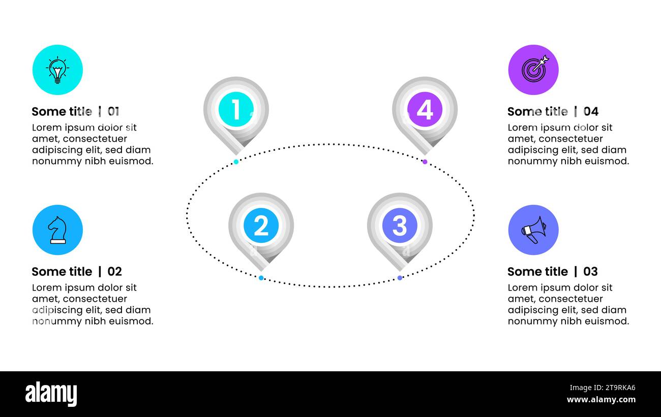 Infographic template with icons and 4 options or steps. Pointers. Can ...