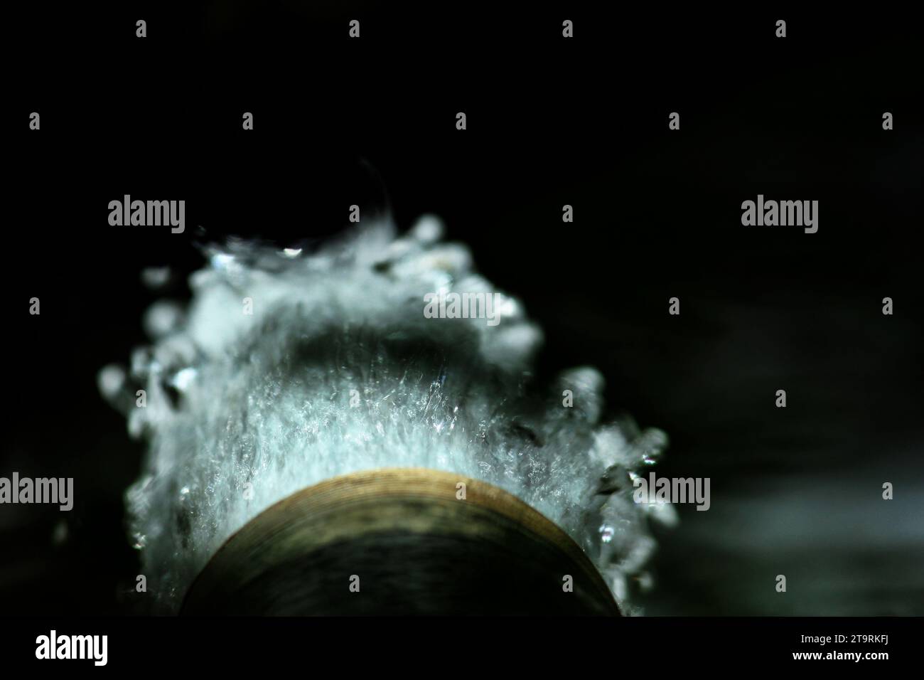 Waterfall from water pipe, Underground water Stock Photo - Alamy