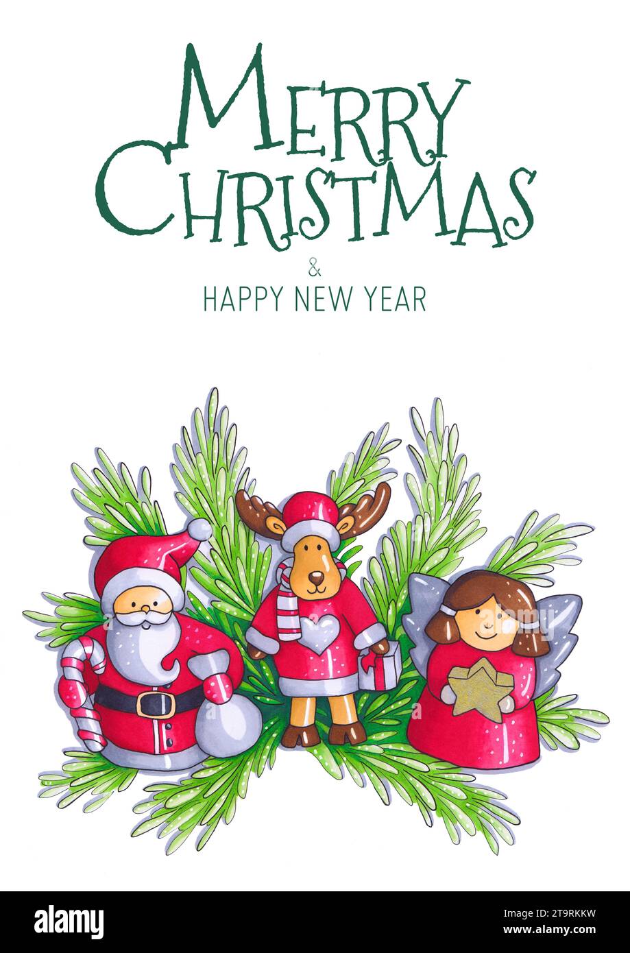 Reindeer pine branch Cut Out Stock Images & Pictures - Alamy