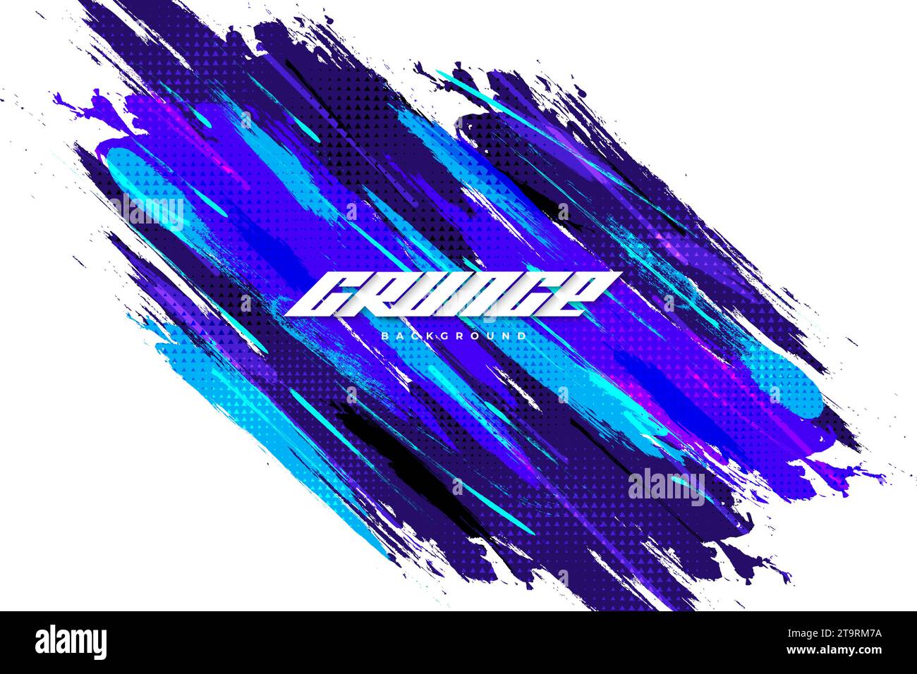 Abstract and Colorful Brush Background with Halftone Effect. Brush ...