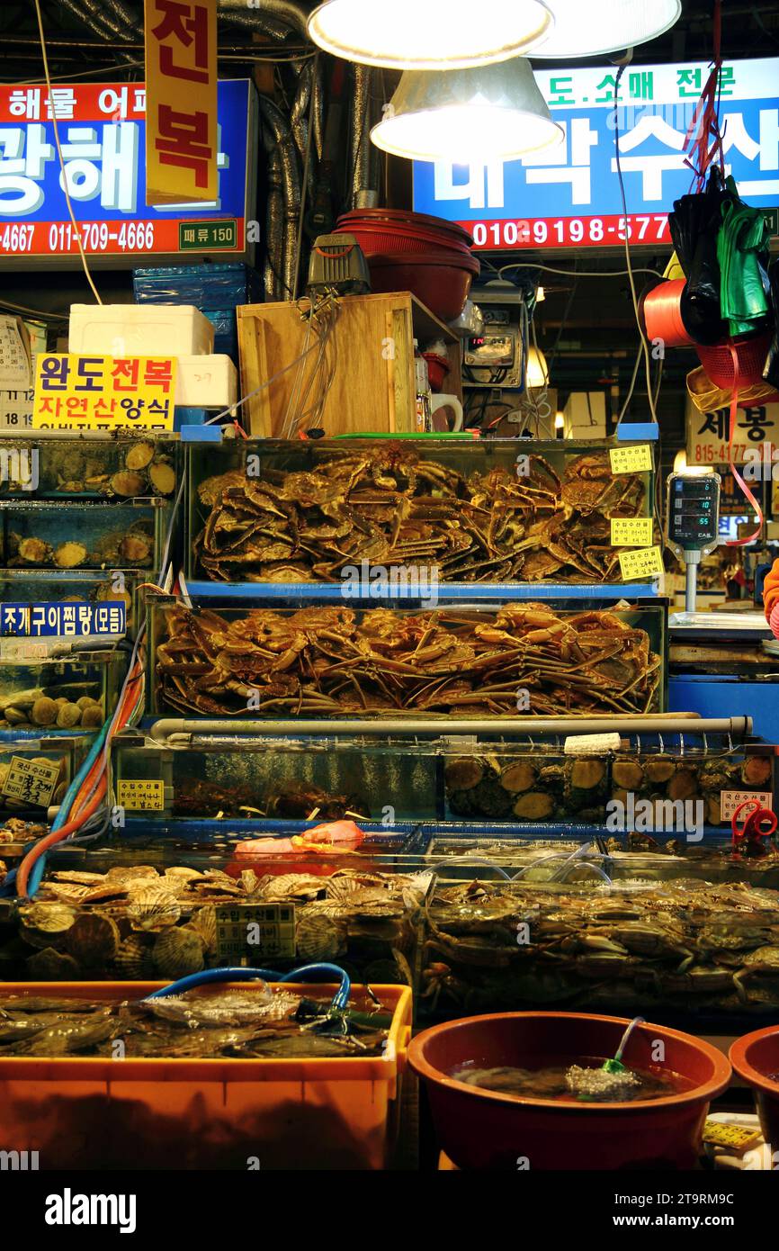 This stock photo depicts a vibrant marketplace with an array of fresh ...