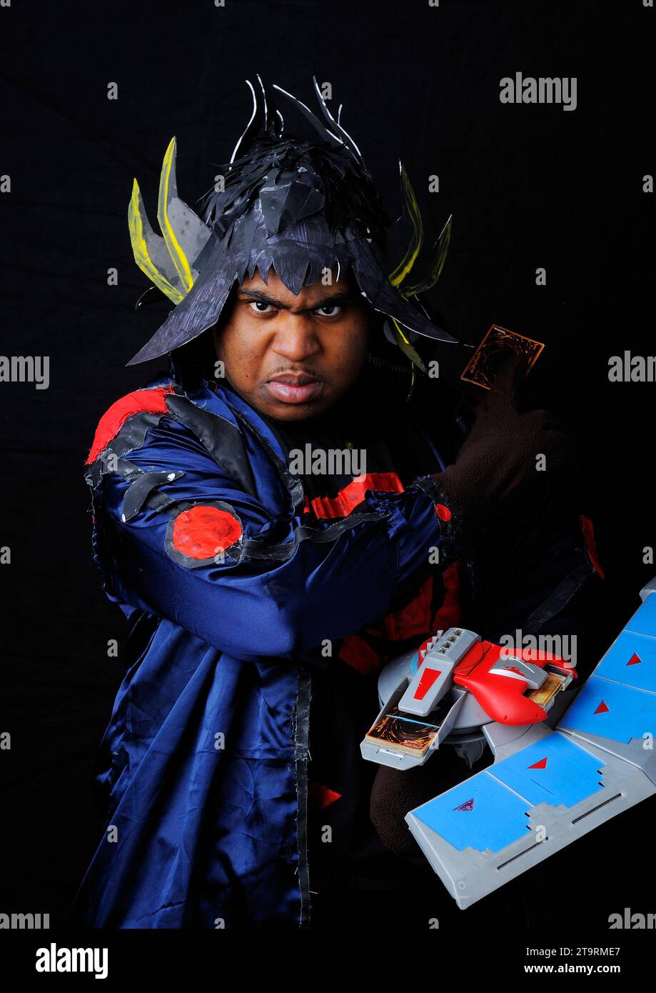 Portrait of person dressed as a comic book character. at a comic book ...