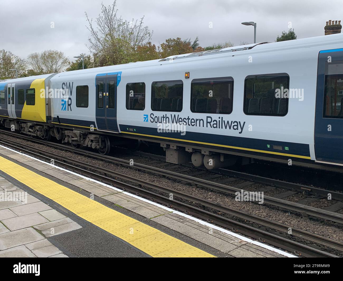 Datchet. UK. 27th November, 2023.A South Western Railway train at ...