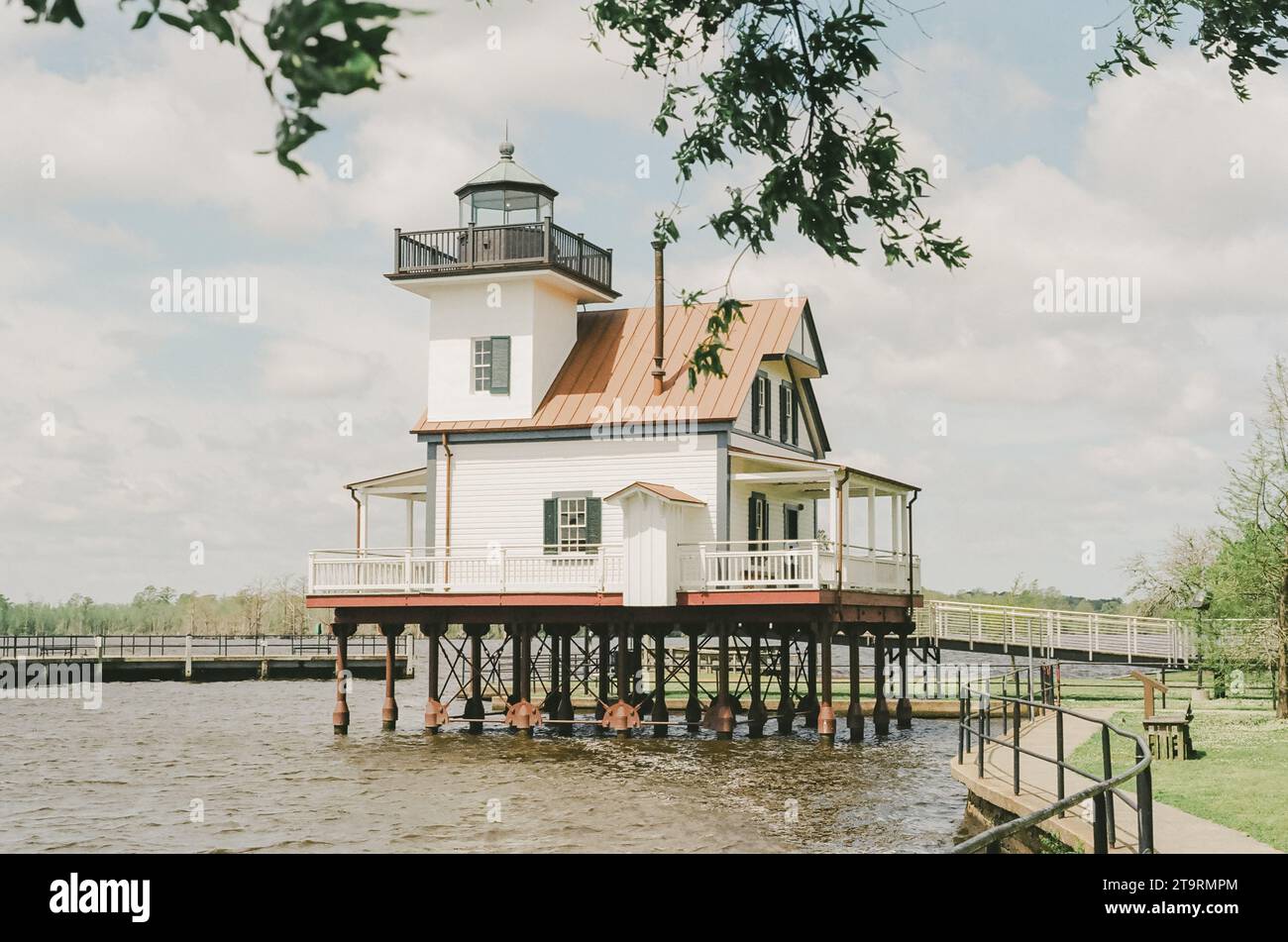 Roanoke River Lighthouse in Edenton NC Stock Photo - Alamy