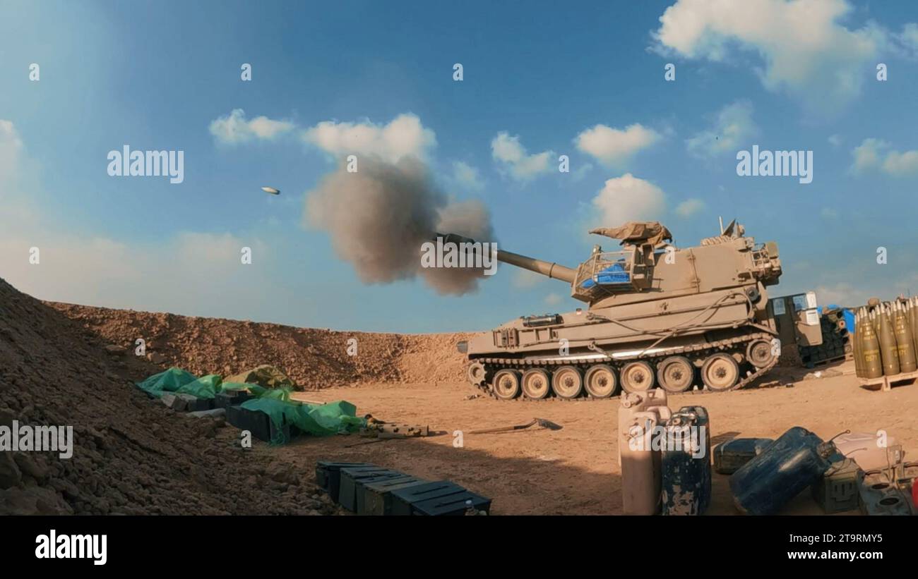 a military tracked artillery tank stationary currently firing, concept ...