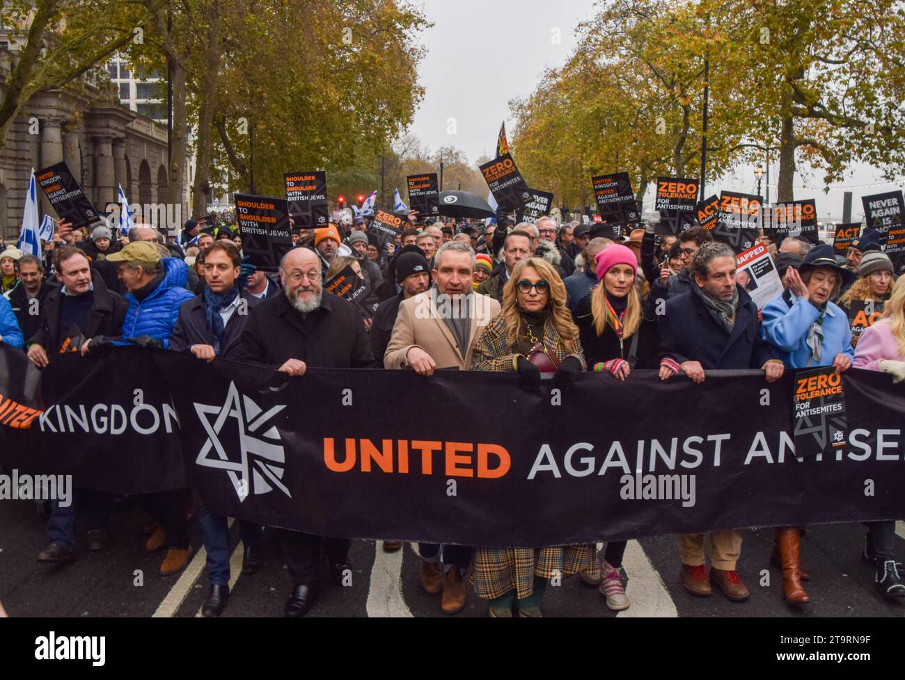 London, UK. 26th Nov, 2023. Centre left to right: UK Chief Rabbi ...