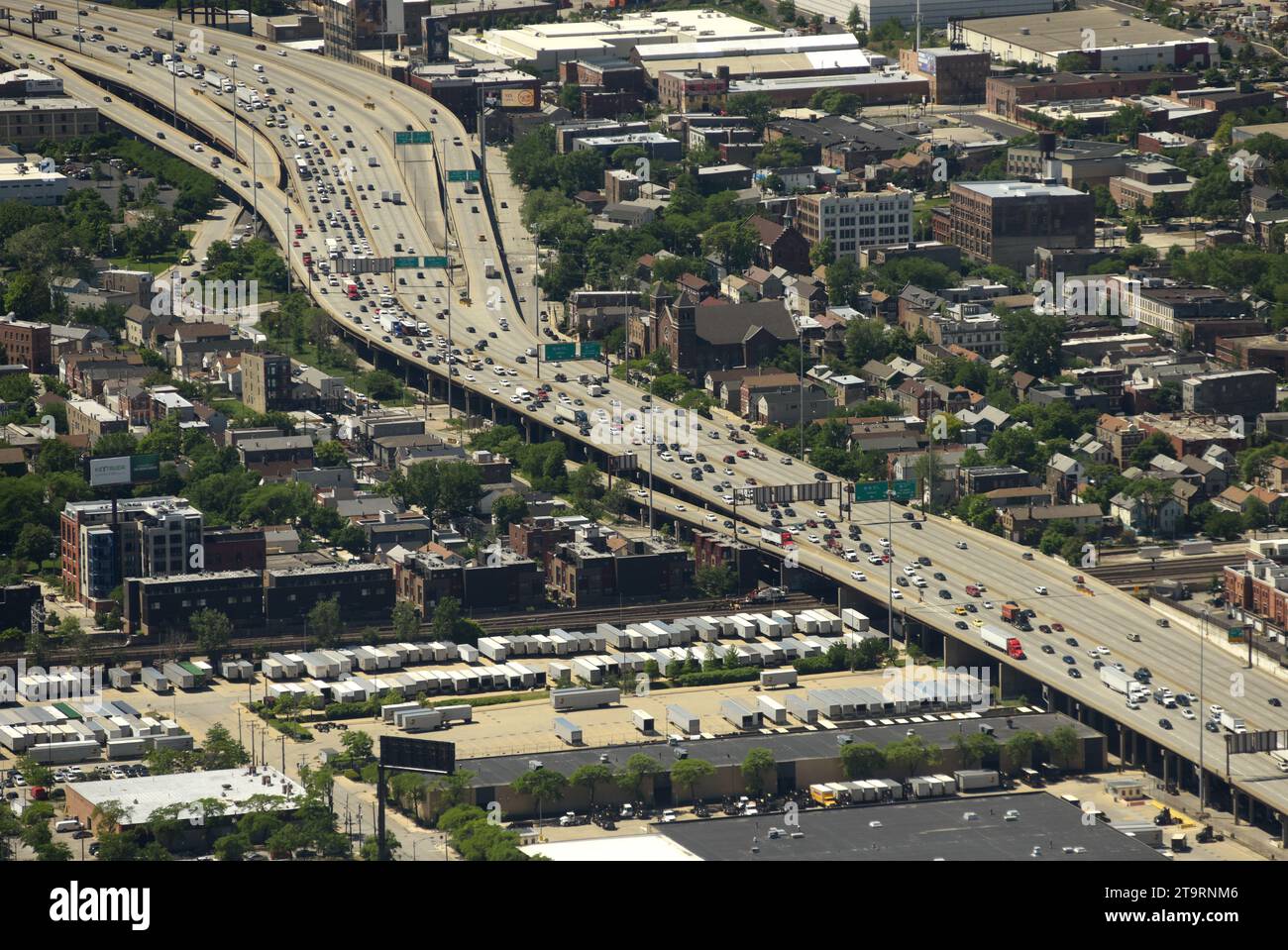 Highway top view interchange hi-res stock photography and images - Alamy