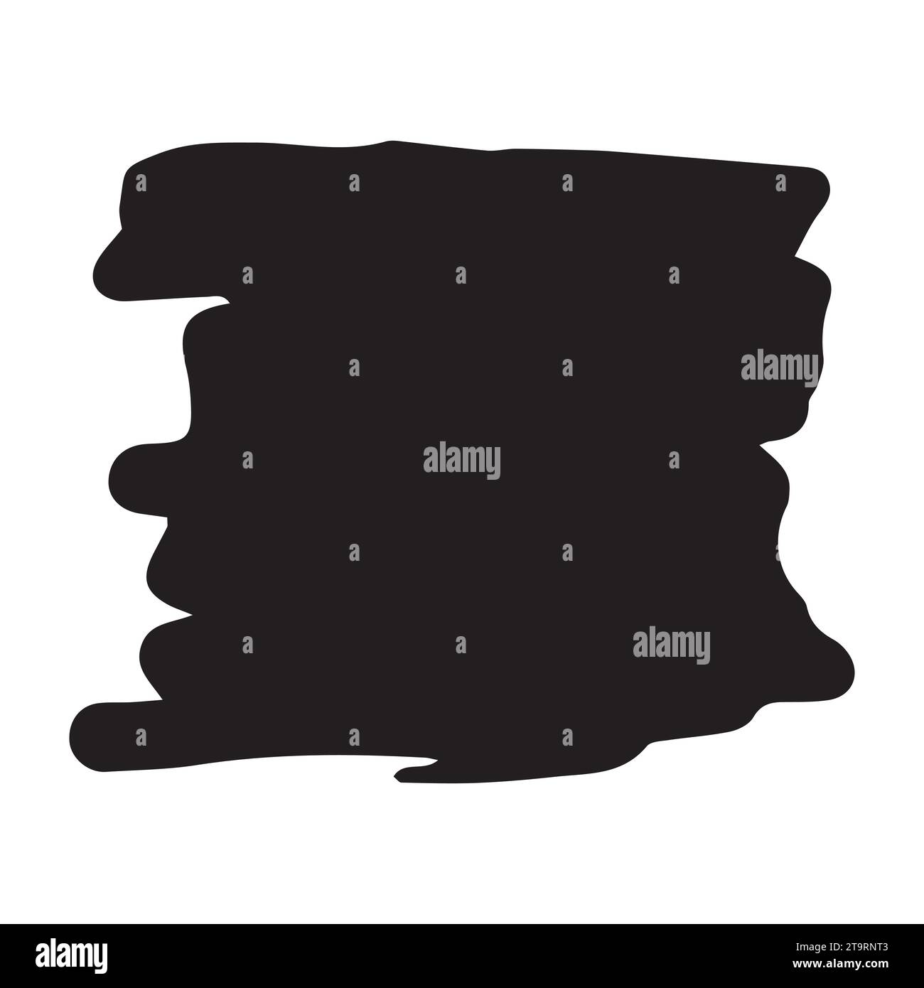 Grunge square hand painted with ink paint, isolated on white background ...