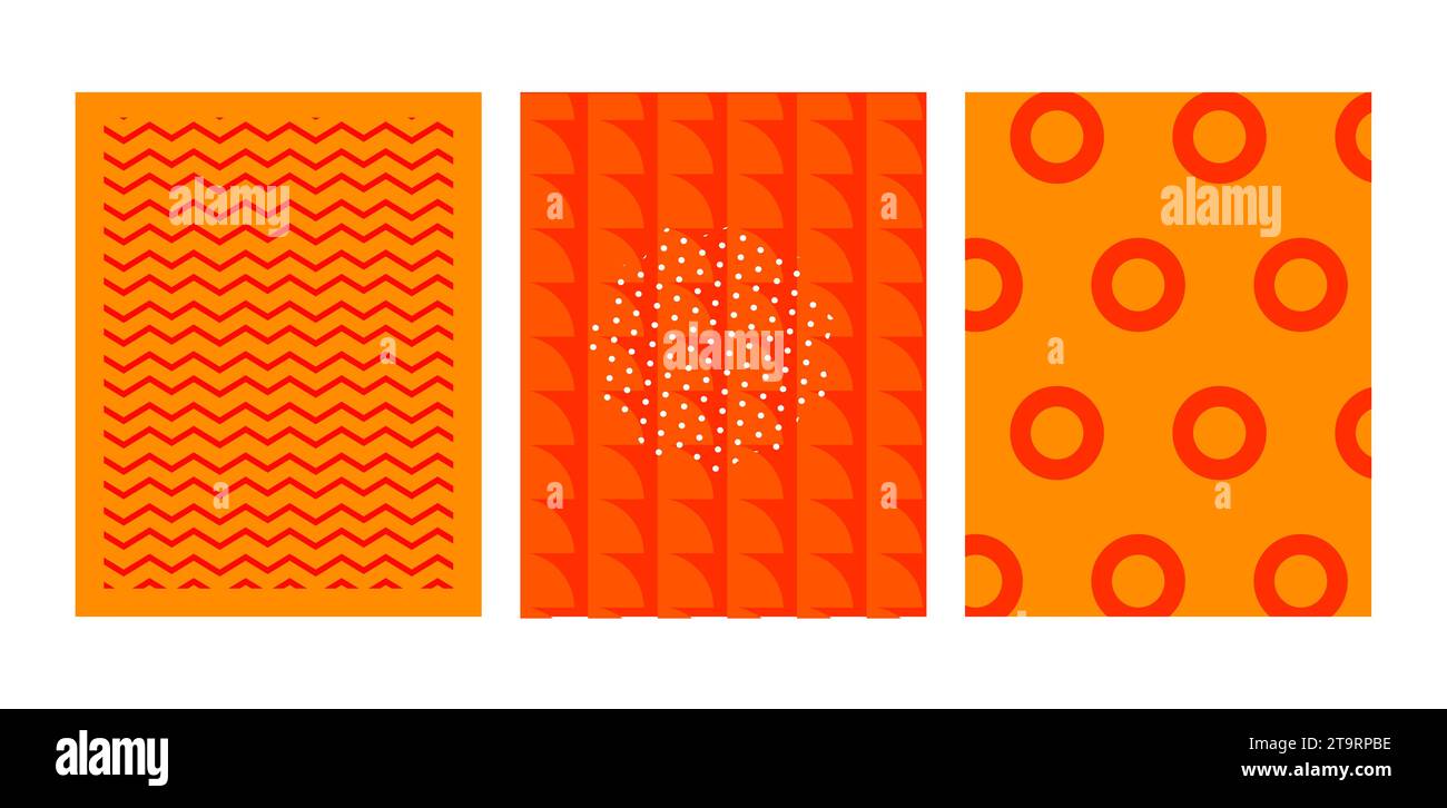 Brutalist posters set with seamless patterns of abstract geometric ...