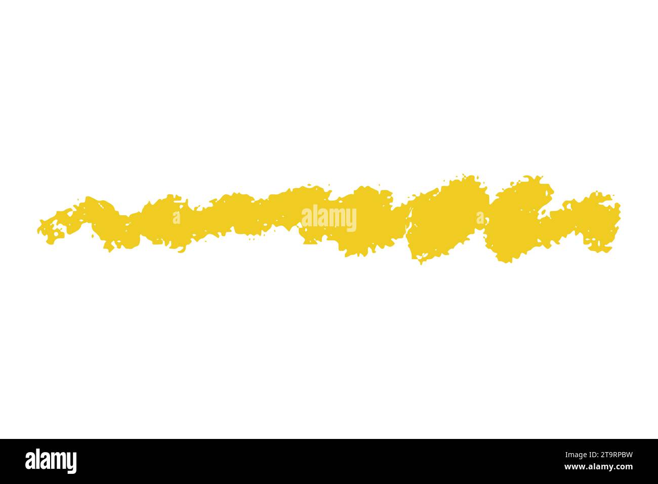 crayon emphasis underline. Hand drawn yellow charcoal curly lines ...