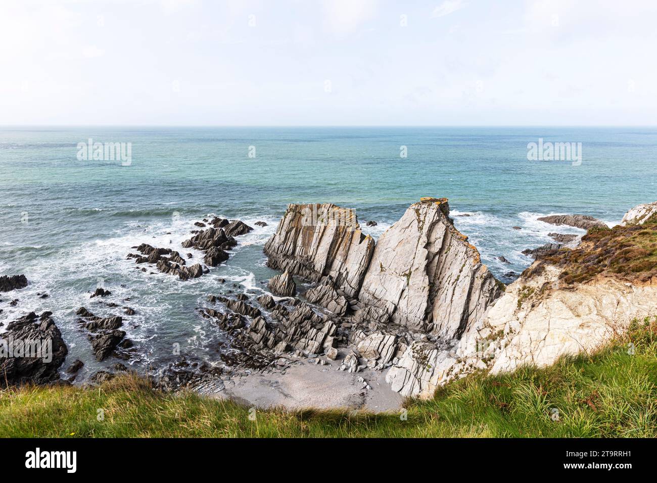 Slate cliffs Bull Point Mortehoe, Devon, UK, England, Slate cliffs ...