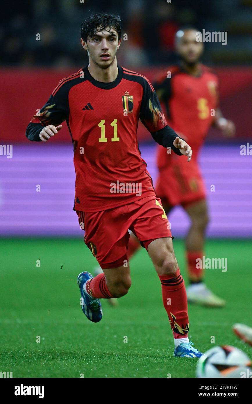 Leuven, Belgium. 21st Nov, 2023. Luca Oyen (11) of Belgium pictured ...
