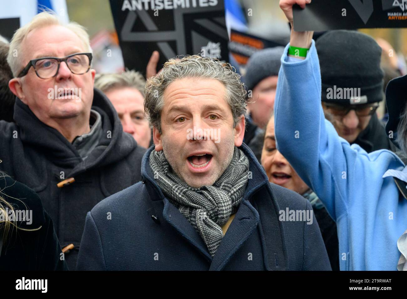 Elliot Levey (actor) taking part in the March Against Antisemitism ...