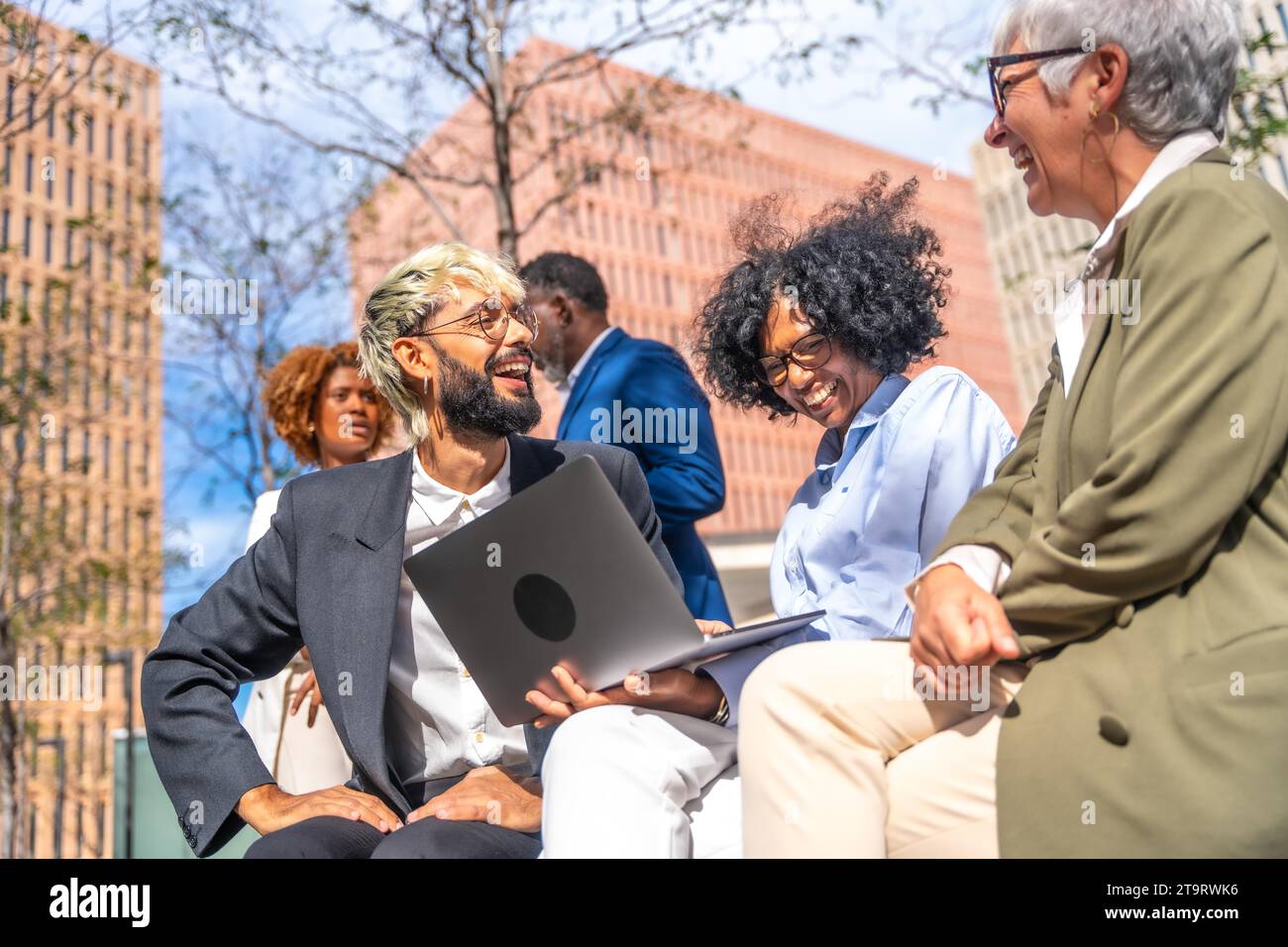 African male laptop outside hi-res stock photography and images - Alamy