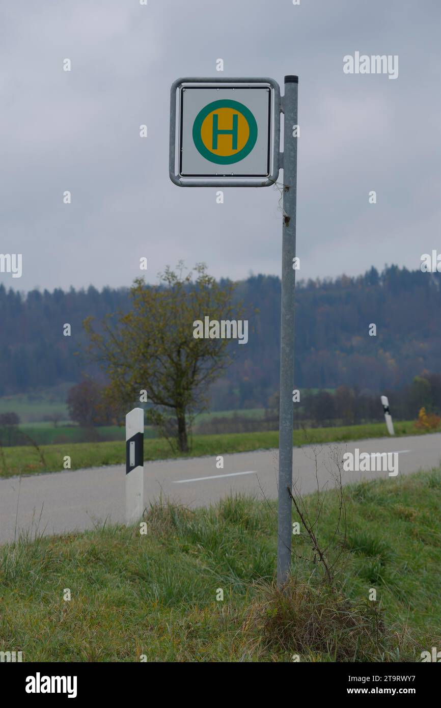 Germany europe bus stop sign hi-res stock photography and images - Alamy