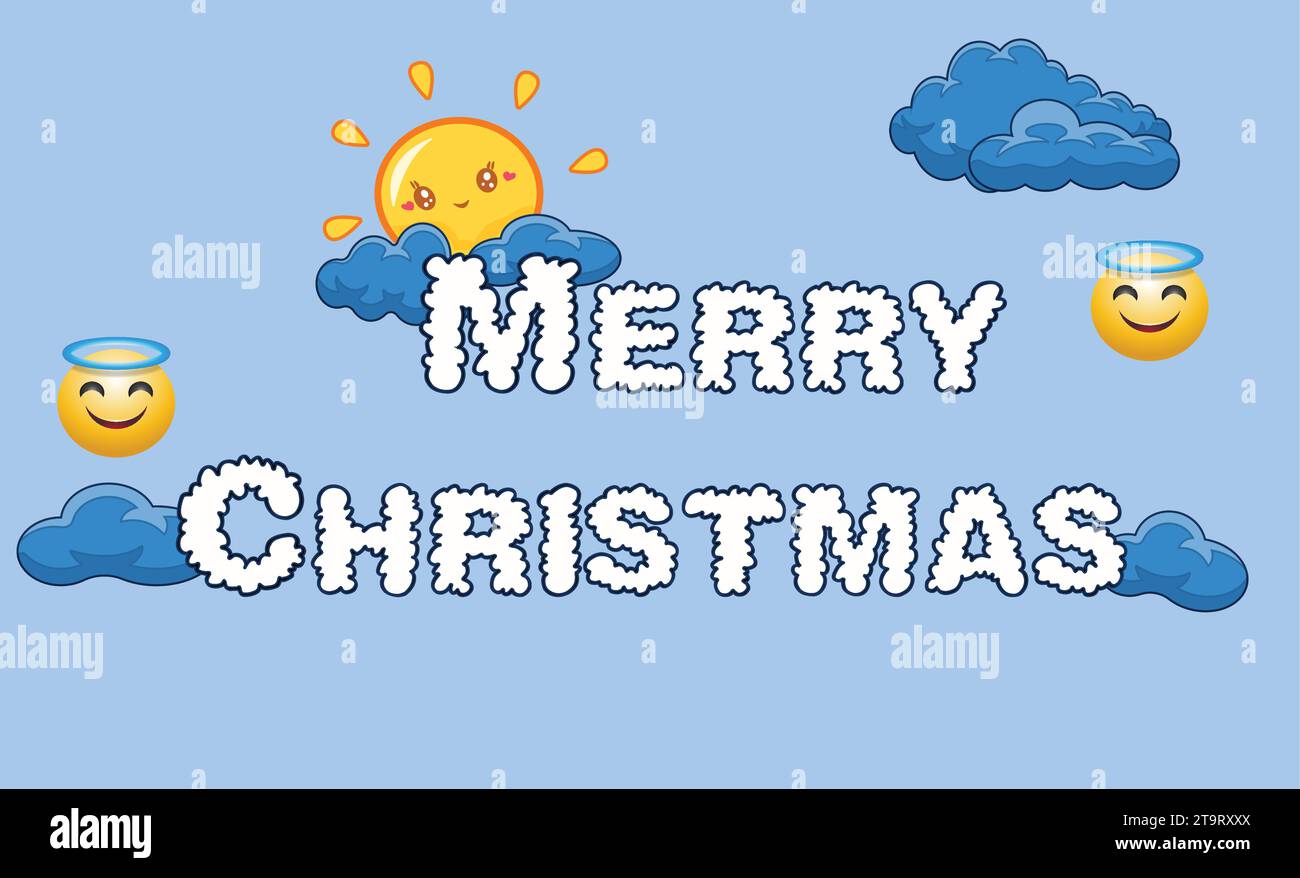Cloudy sky christmas Stock Vector Images - Alamy