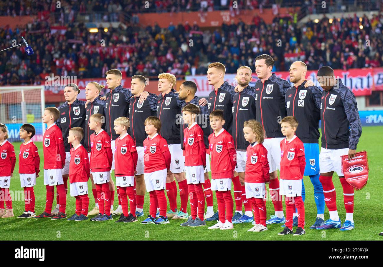 AUT team at anthem, Marcel Sabitzer, AUT 9 Xaver Schlager, AUT 4 ...