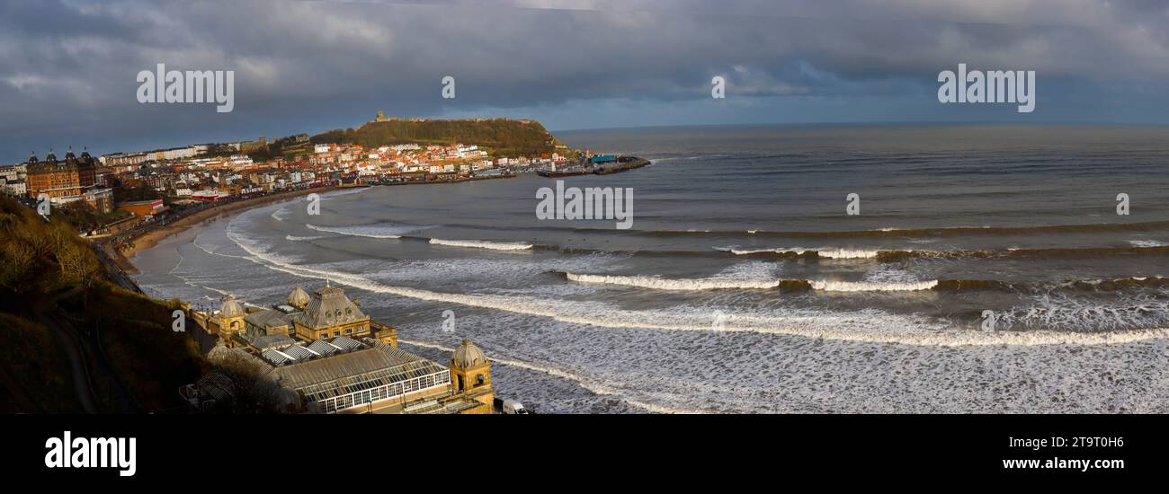 The Scarborough Castle headland has provided shelter from winter storms ...