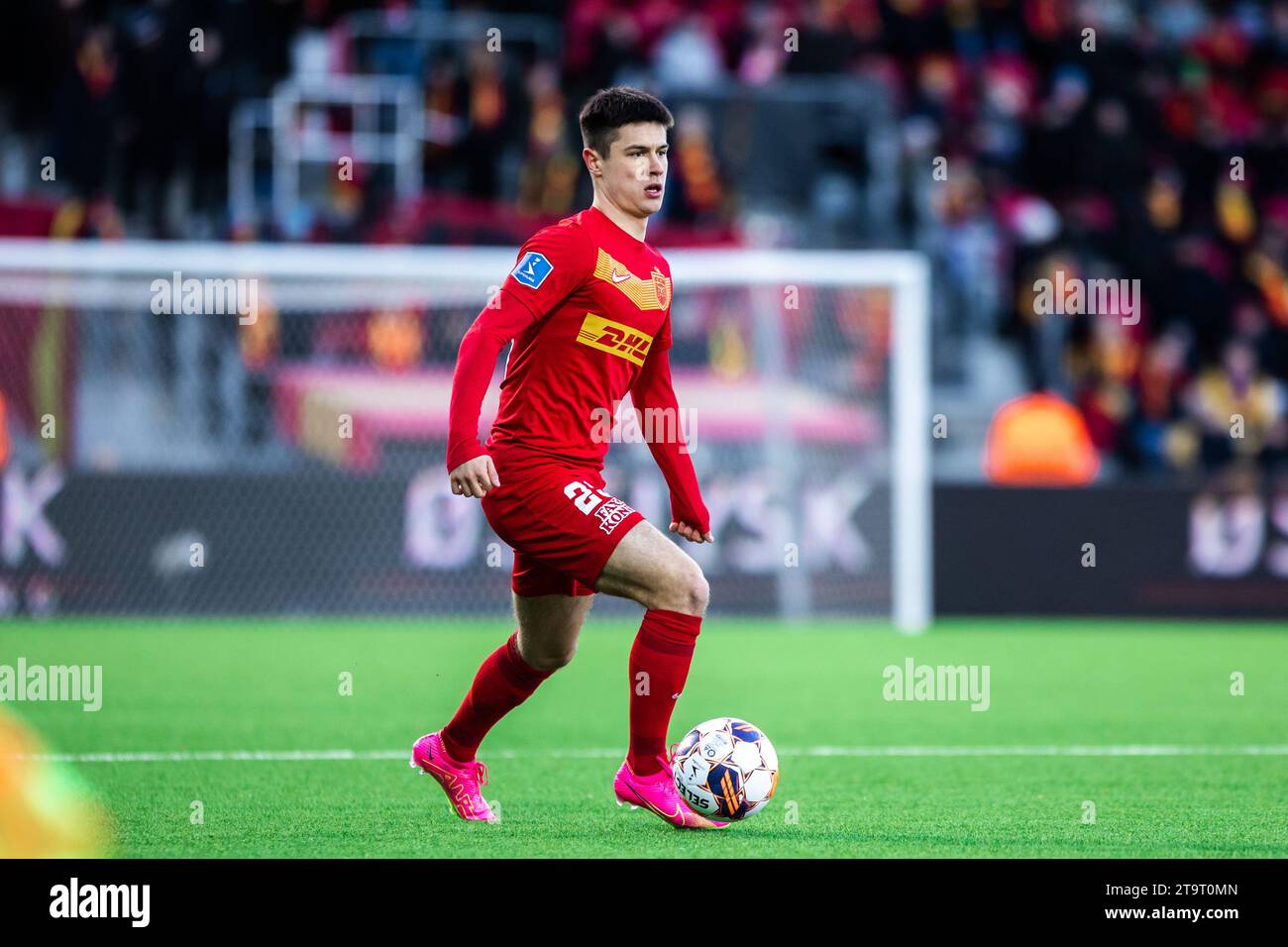 Farum, Denmark. 26th Nov, 2023. Oliver Villadsen (23) of FC ...
